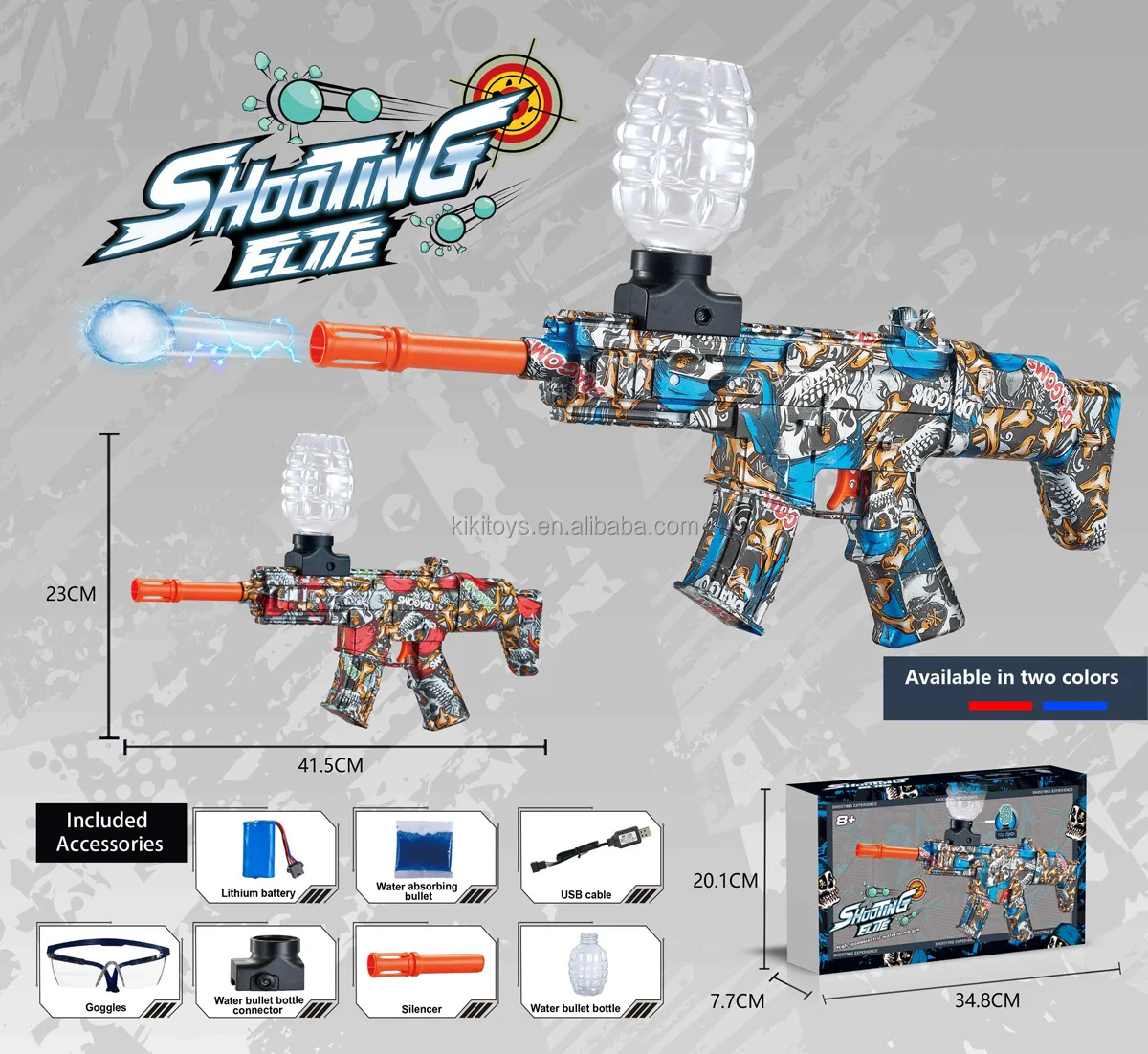42 Cm Electric Gel Ball Blaster Electric Gel Ball Gun,Rechargeable ...