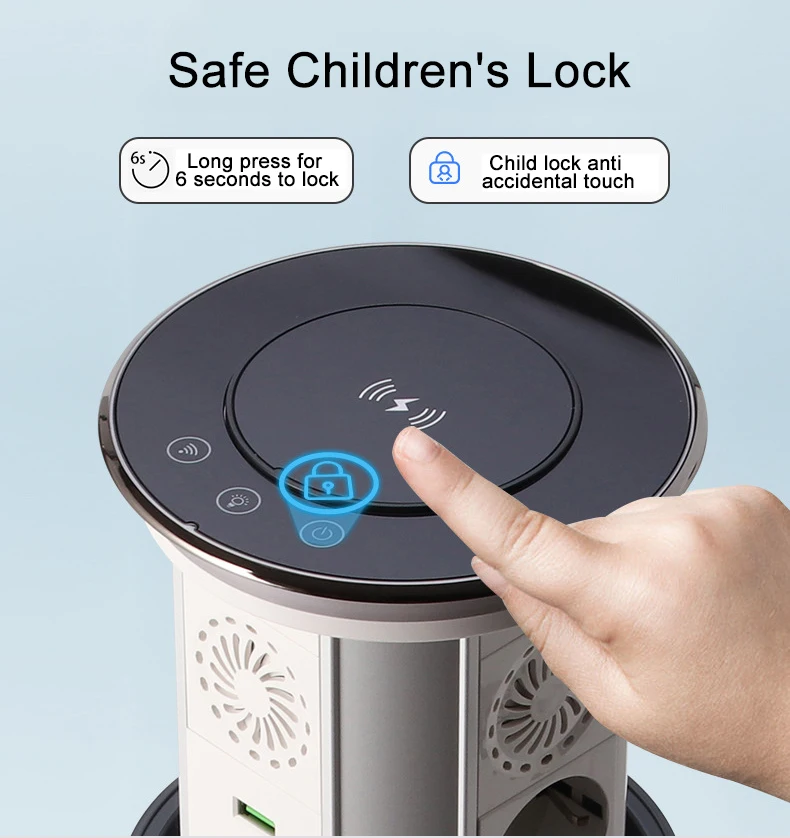 Bnt Desk Socket Smart Pop Up Outlet Socket Eu Standard Waterproof Style ...