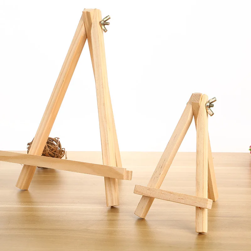 Solid Wood Tripod Display Stand Mini Pine Desktop Stand Three Legged ...