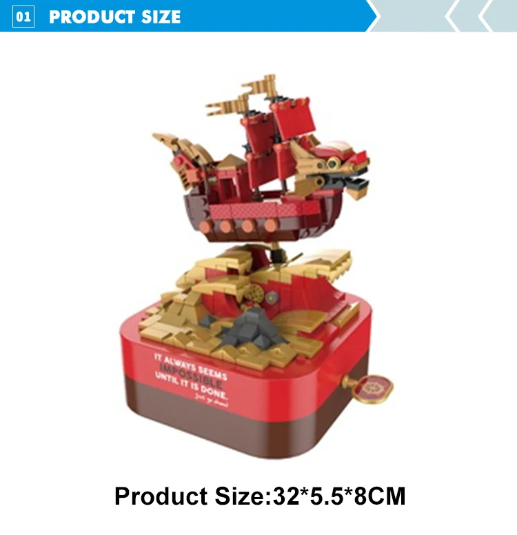 405pcs Assemble Boat Music Box Toys Playing Blocks For Kids - Buy ...