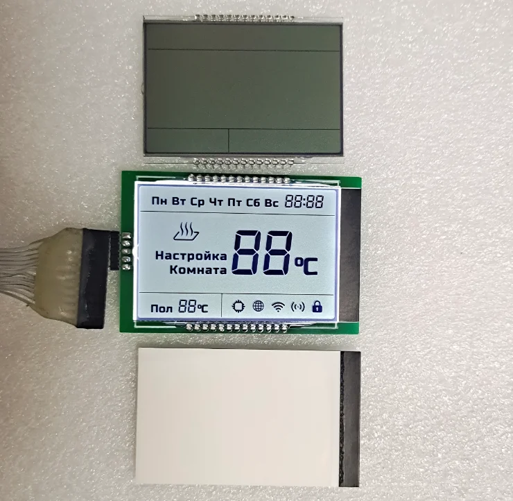 Custom Waterproof 7 Segment White Led Backlight Ht1621 Lcd Display For Monchrome Lcd Module ...