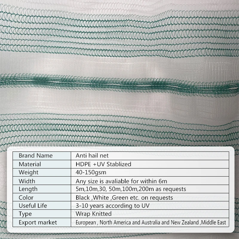 Hdpe Anti Hail Protection Garden Net Dark Green Yarn Polyethylene 35gsm ...
