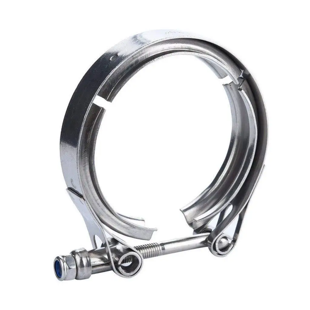304 316 Stainless Steel V Band Turbo Coupling Hose Clamps Flange Petrol ...