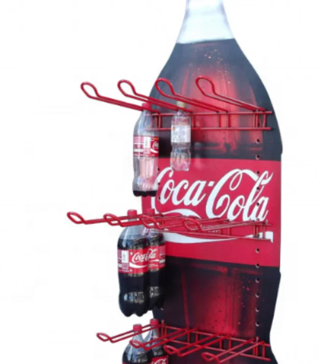 Metal Free Standing Beverage Display Rack Beverage Soda Bottle Display ...