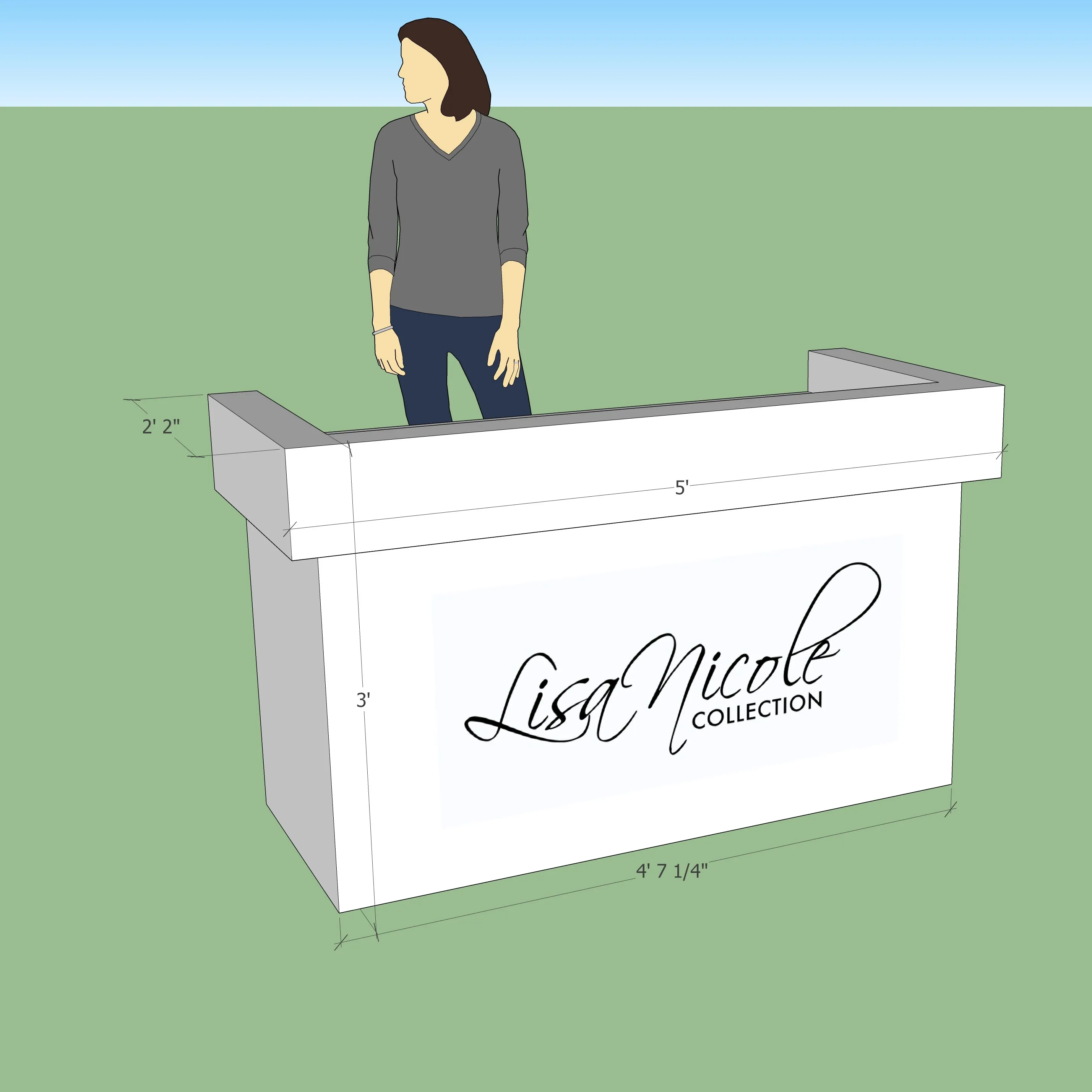 Modern Shop Counter Design for Garment Store - Retail Counter Detail