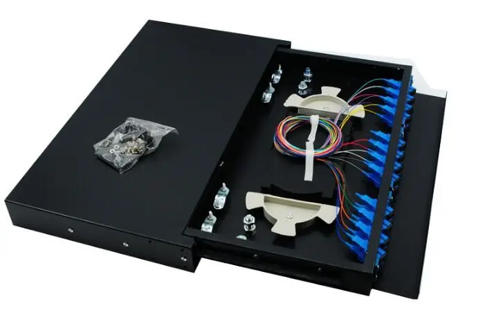 FTTH 1U 19 Inch Rack Mount Fiber Optic Patch Panel - 96 Ports