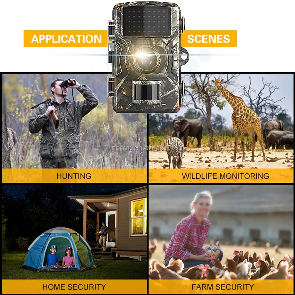 DH1 Wildlife Trail Camera - 1080P Night Vision & IP66 Waterproof