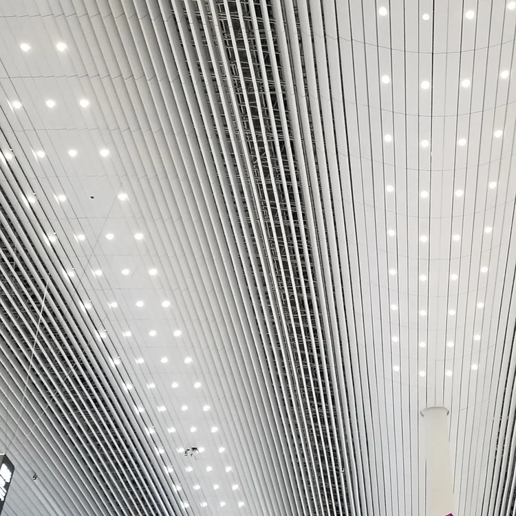 Modern Brushed Aluminum Slat Ceiling Panel Sound-absorbing Metal ...