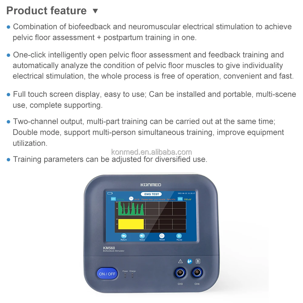 Perineometer TENS EMS for Pelvic Floor Muscle Therapy