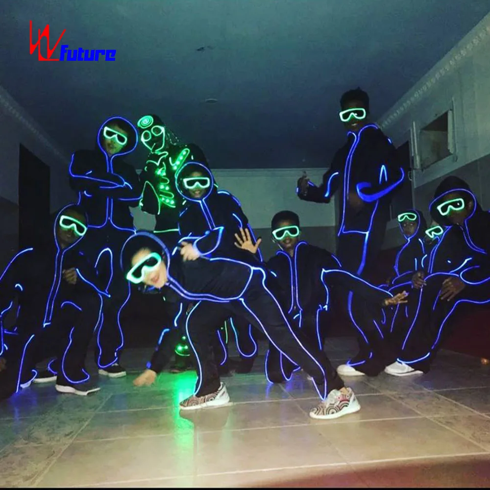 Luminous LED Stickman Hoodies for Halloween Costumes - Customizable OEM