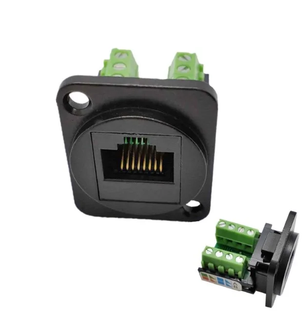 RJ45 8P8C Panel Mount Terminal Cat5E Screw Terminal Adapter Keystone ...