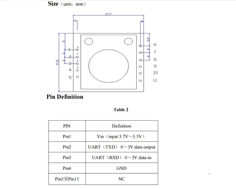 YYS SC11-CH2O Formaldehyde Sensor - High Precision UART Output