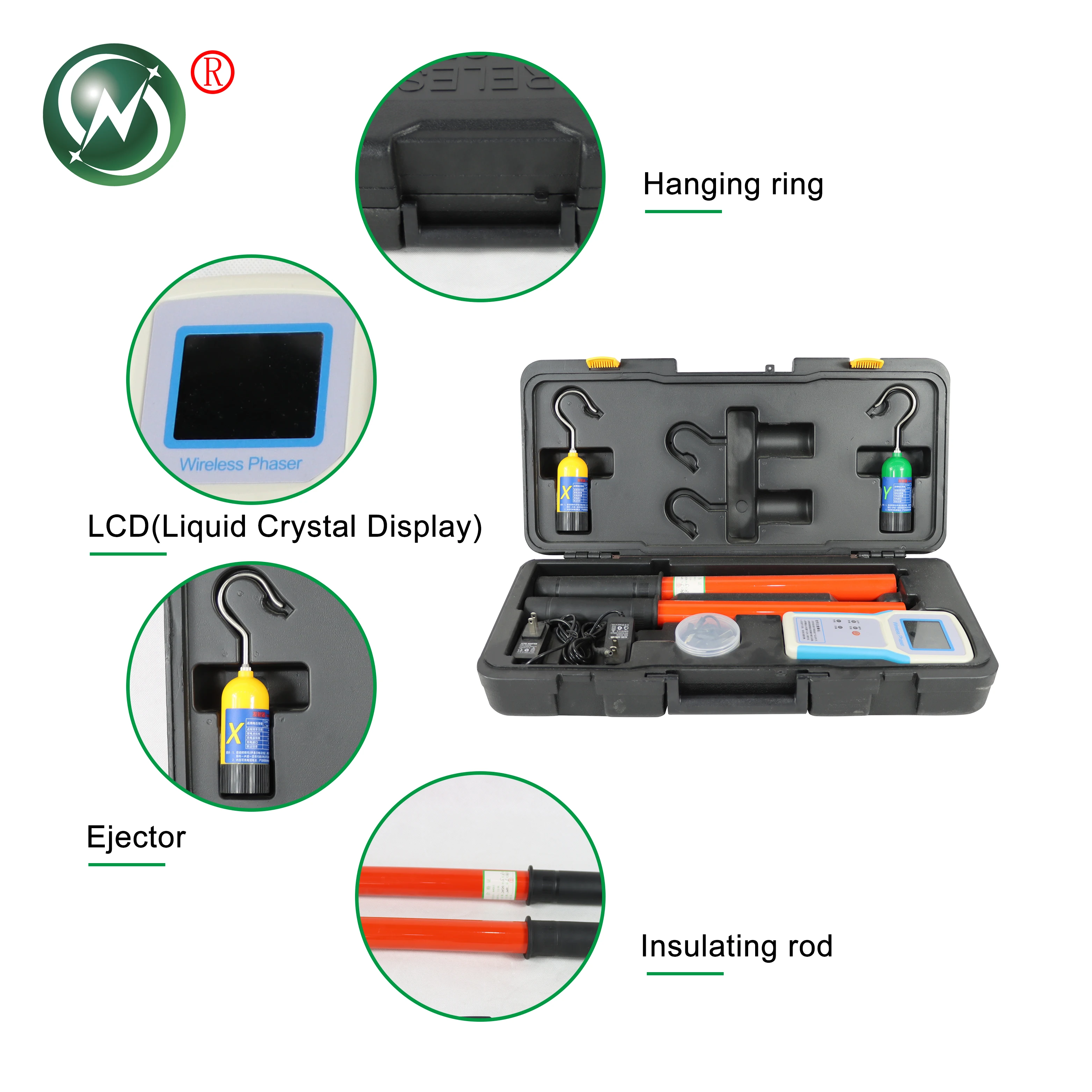 Weshine Electric Hv Electroscope Ac Phasing Stick Wireless Phase ...