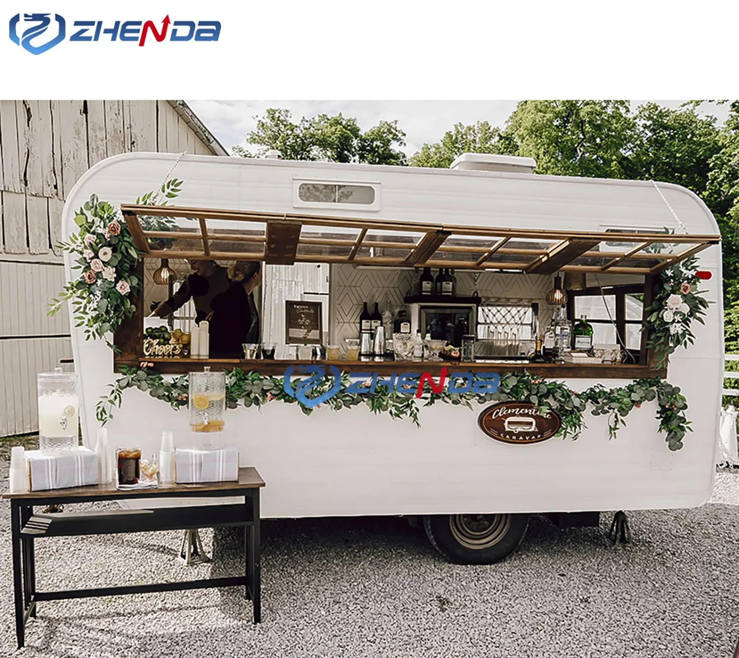 Outdoor Street Food Beverage Snack Dining Car for Sale