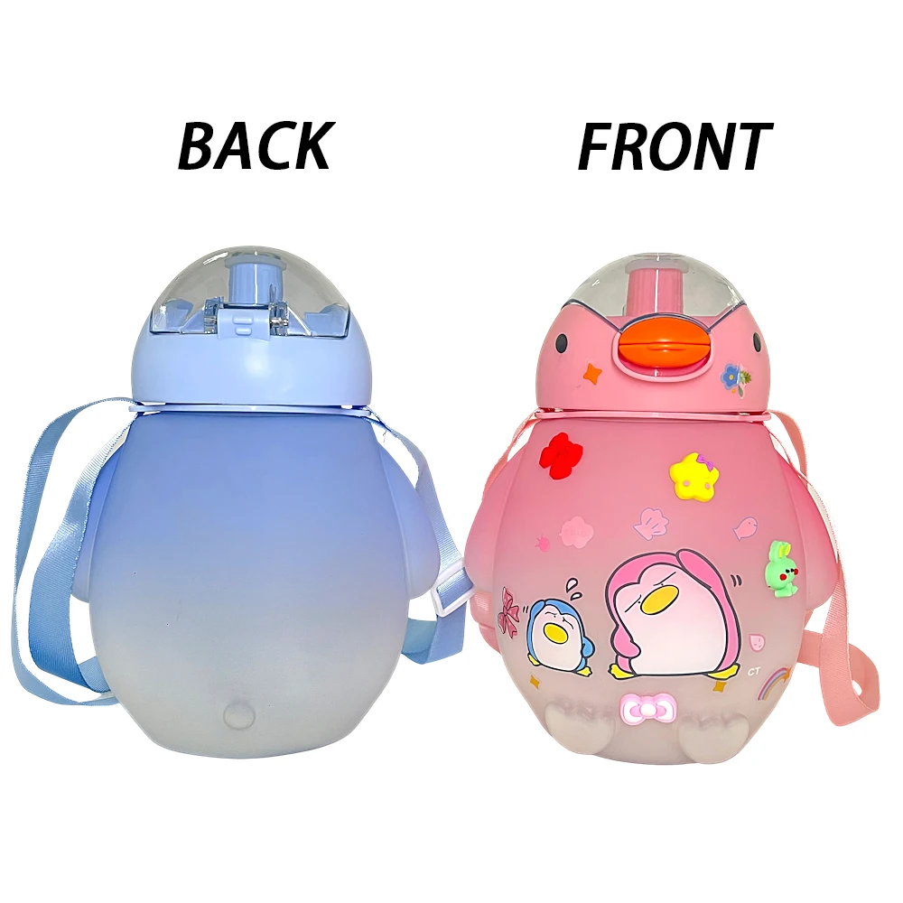 1500ml Bicycle Cycling Kids Drink Plastic Sports Cartoon Penguin Water Bottle For Outside - Buy ...