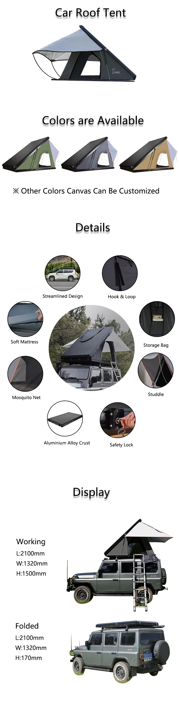 2023 Customized Flat Top Folding Hard Cover Oxford Canvas Hard Shell ...