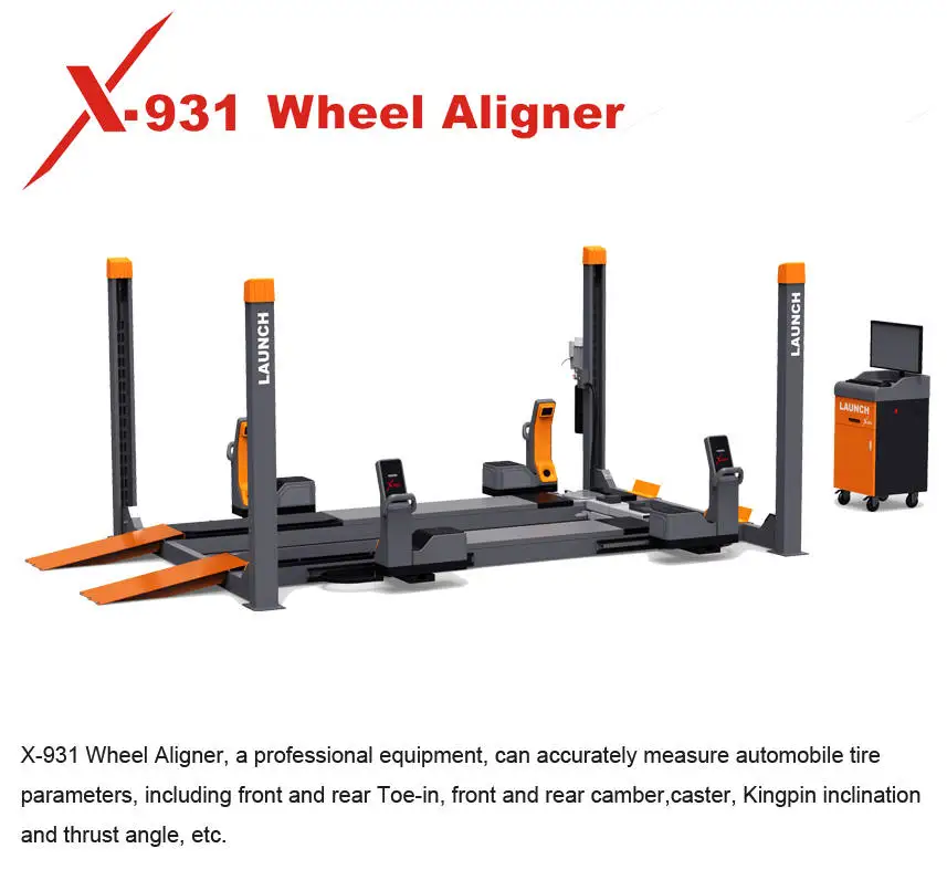 Launch X931+TLT440W Four Wheel Alignment with Four Post Lift| Alibaba.com
