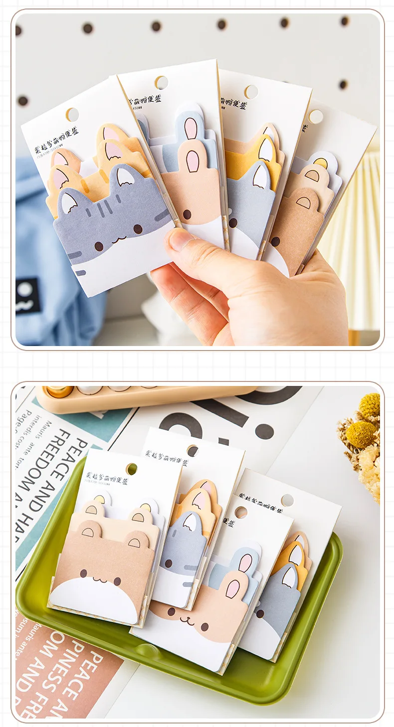 Wholesale Papeleria Creative Cartoon Cute Pet Sticky Notes Animal ...