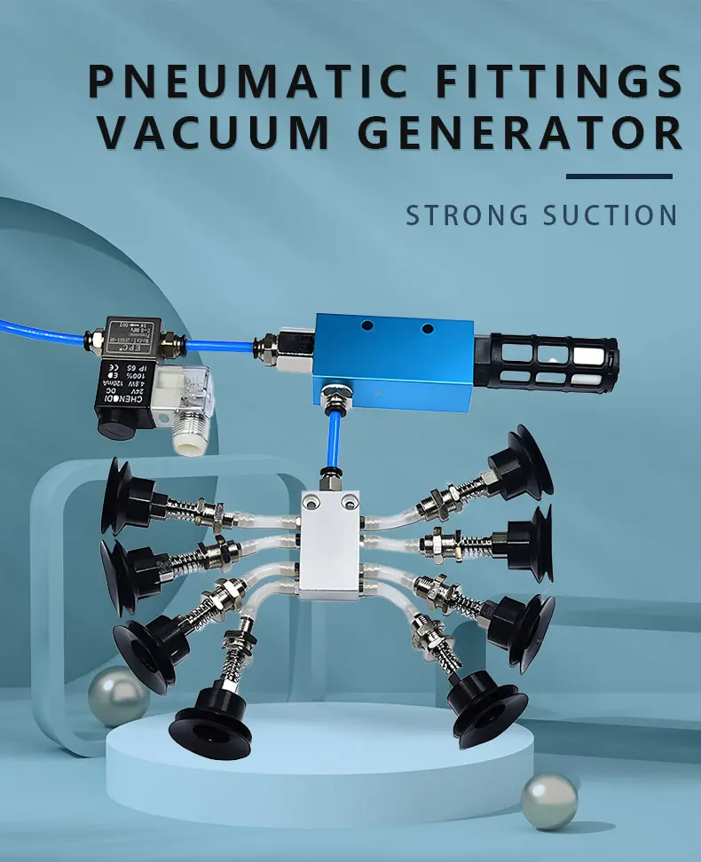 Vacuum Ejector Solenoid Valve Muffler Suction Cup Pneumatic Vacuum ...