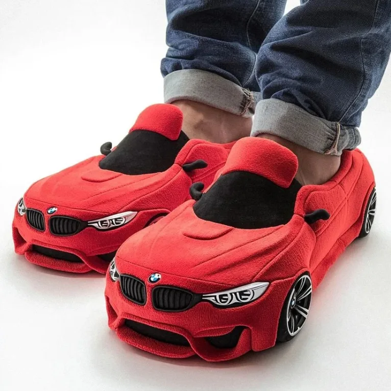 Custom Car Shape Plush Cotton Slippers Autumn And Winter Home Indoor ...