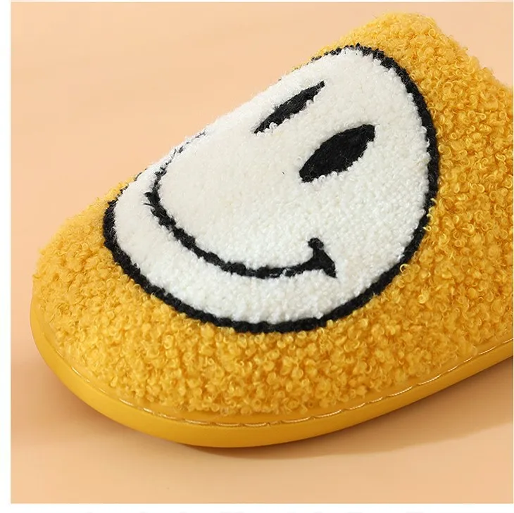 New Happy Smile Smiley Face Slippers Lightning Eyes Bolt Hot Pink ...