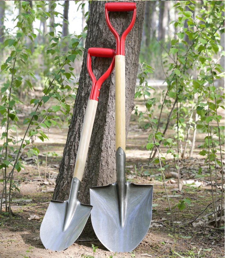 Agricultural Tools Construction Shovels With Wood Handle - Buy Digging ...