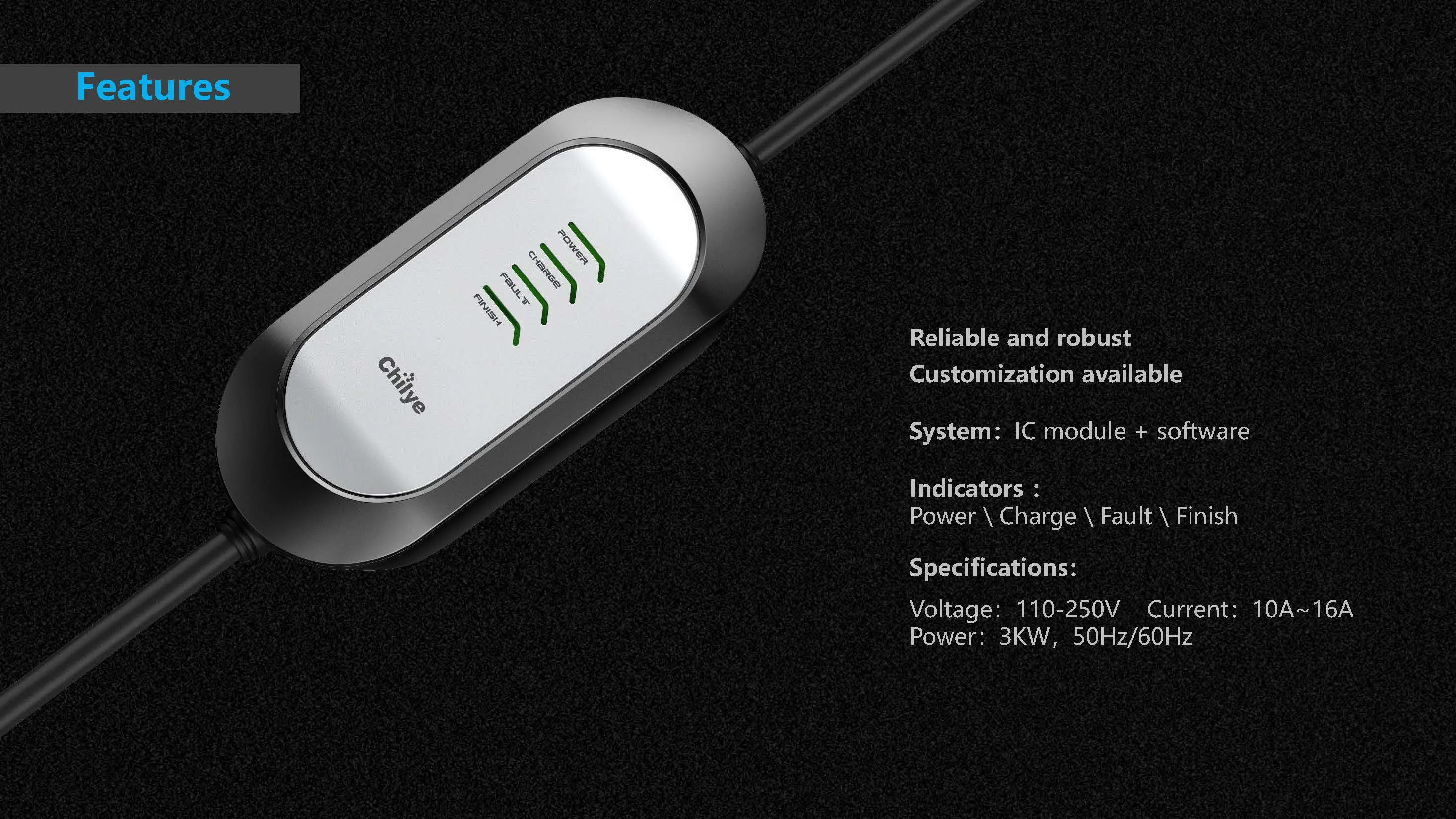 IC-CPD Type 2 Electric Vehicle Portable EV Charger Station