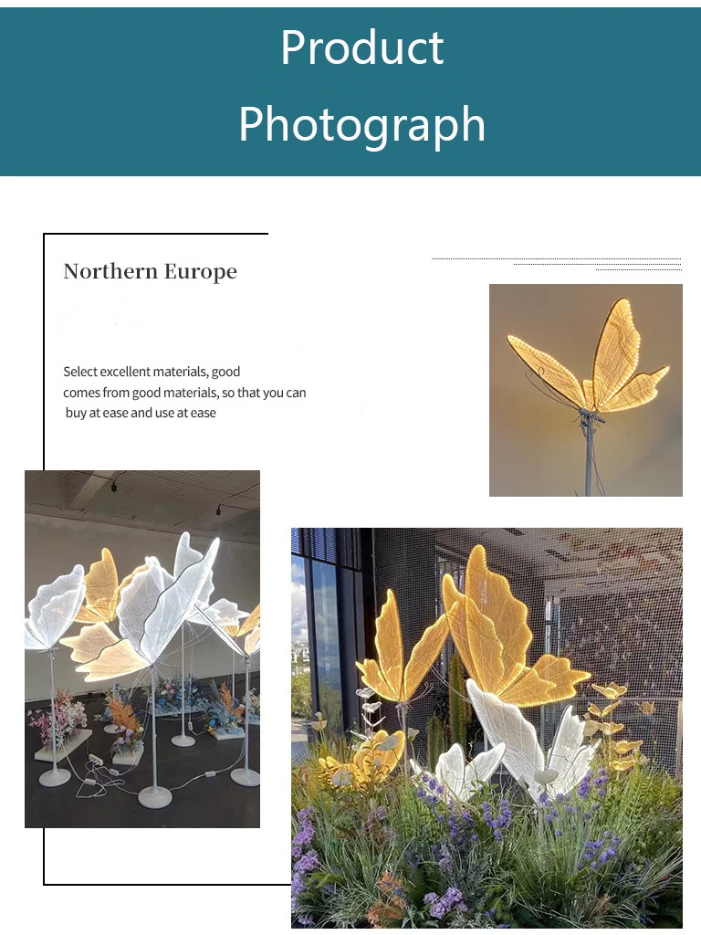 Wholesale Factory Butterfly Large White Warm White LED Light