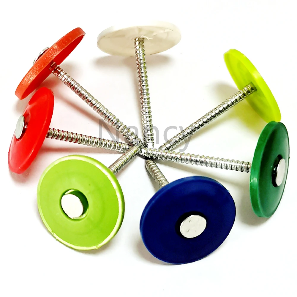 3000 Count Round Plastic Button Cap Ring Shank Nails With 3" Iron Nails ...