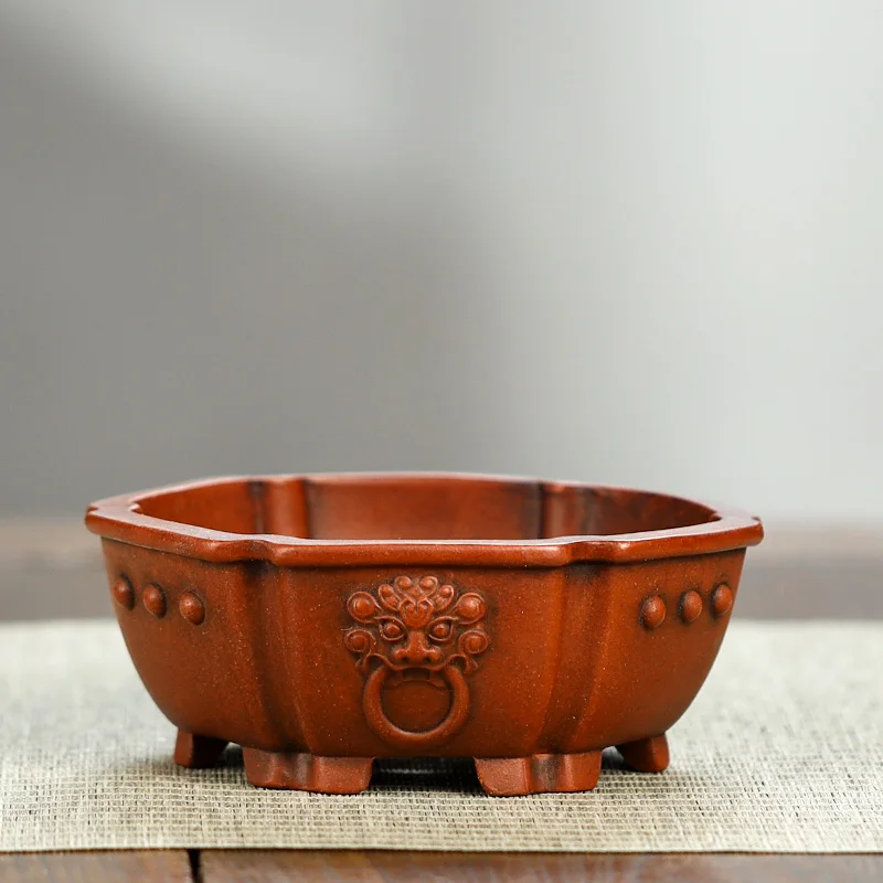 Unglazed Handmade Pot Yixing Bonsai Pot - Buy Handmade Bonsai Pot ...