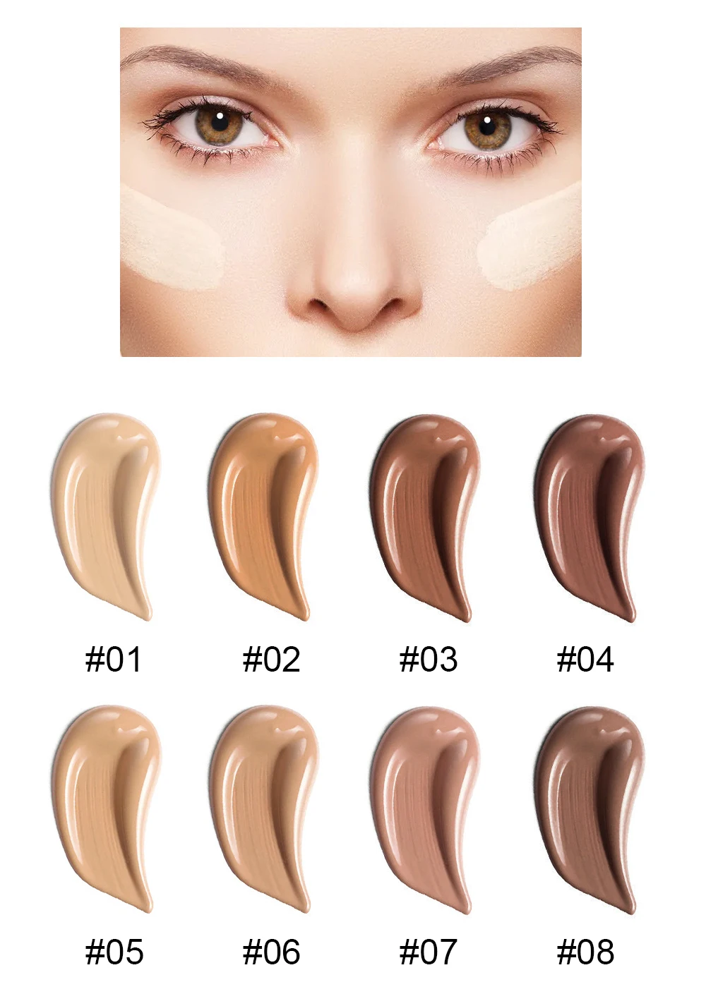 Natural Face Makeup Fond De Teint Liquid Private Label Foundation Matte ...