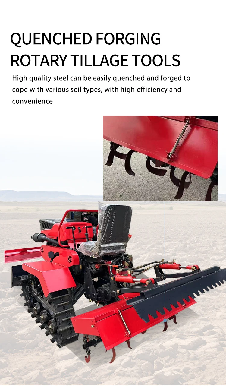 Orchard Weeding and Fertilization Crawler Rotary Tiller diesel Farm ...