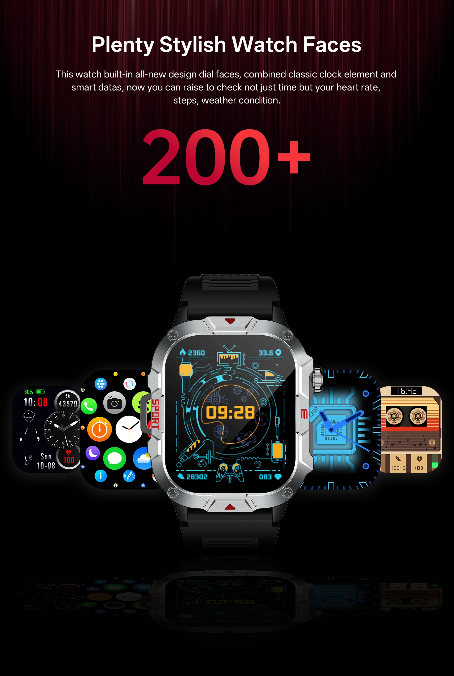 Newest Design C40 Pro Waterproof Smartwatch for Men & Women - Bluetooth ...