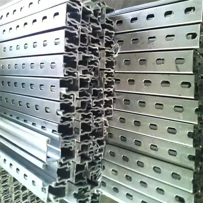 41x62mm Galvanized Metal Slotted Channels for Solar Stand