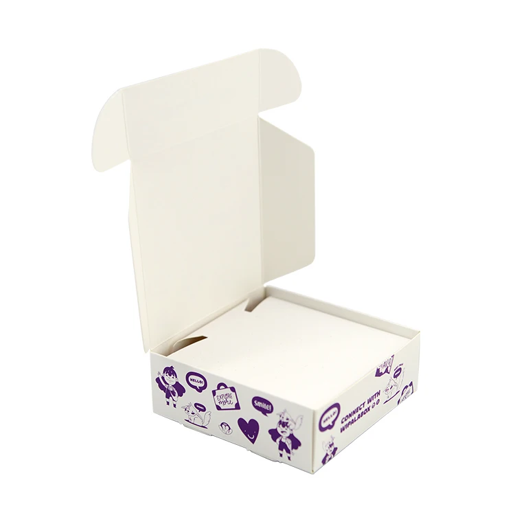 Custom Recyclable Folding Packaging Corrugated Paper Box For Stickers ...