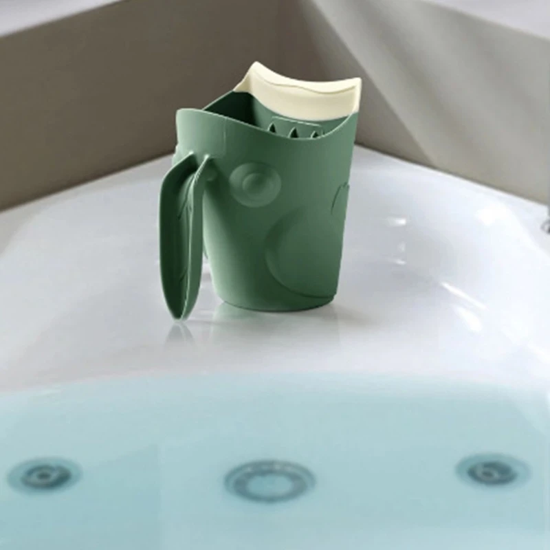 Cute Cartoon Baby Bath Caps Toddle Shampoo Cup Children Bathing Bailer ...
