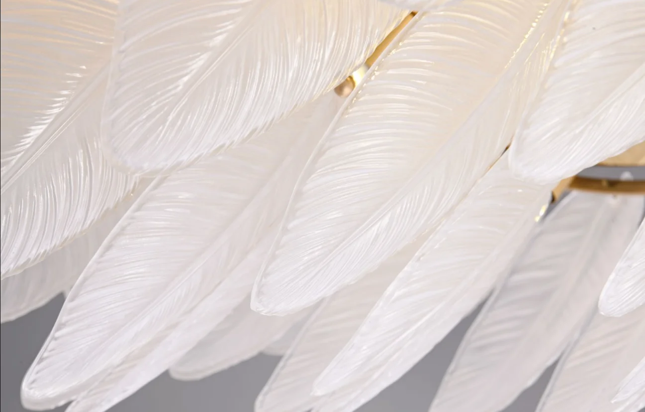 Luxury and Warm Feather Glass Design Simple and Atmospheric Lobby ...