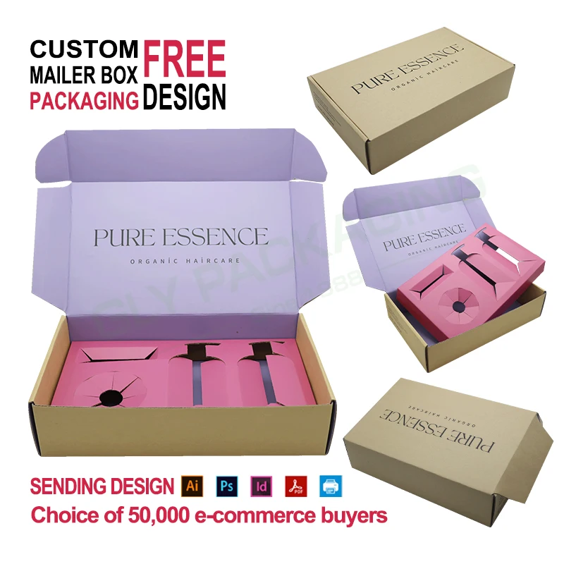 Custom Corrugated Carton Mailer Shipping Box Apparel Dress Clothes ...
