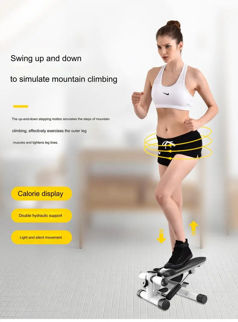 Home Workout Equipment Stair Stepper For Exercise Mini Steppers With Resistance Band Hydraulic ...