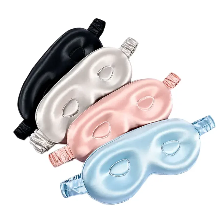 Custom Logo Label Eyemask Silk Contour Sleep Mask Set 100% Mulberry 3d ...