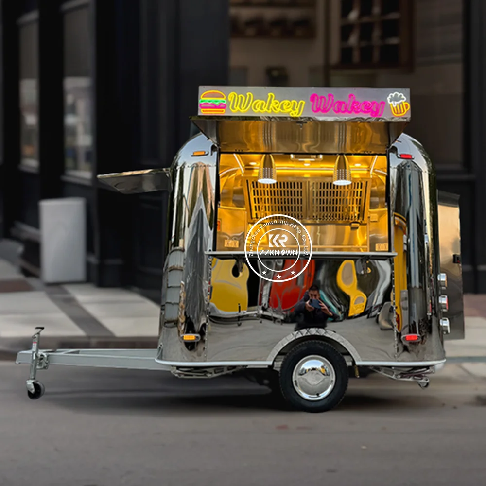 Customized Mobile Hot Dog Cart Fast Food Truck With Full Kitchen ...