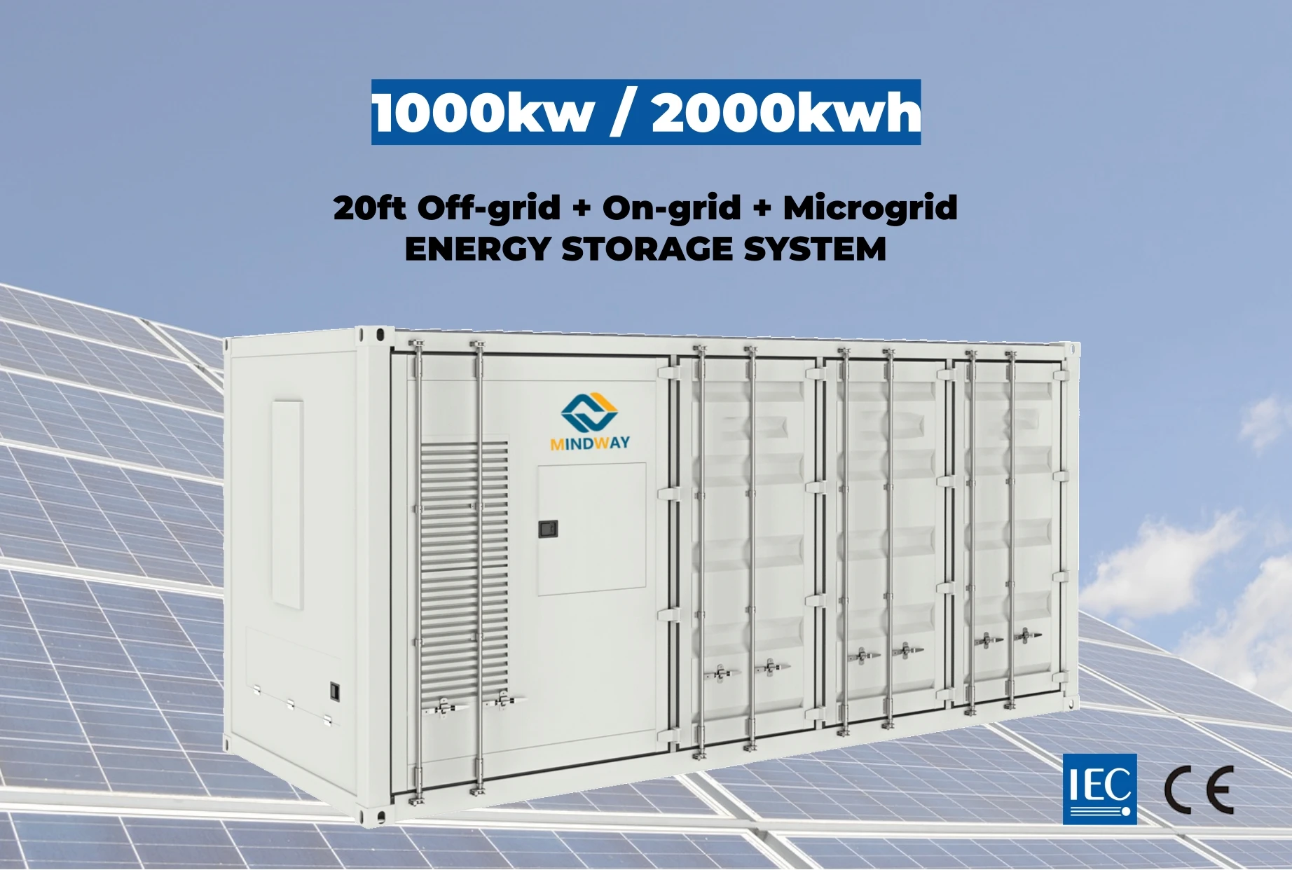Battery Storage Ess Battery 100kw 200kw 500kw 1000kw Solar Energy ...
