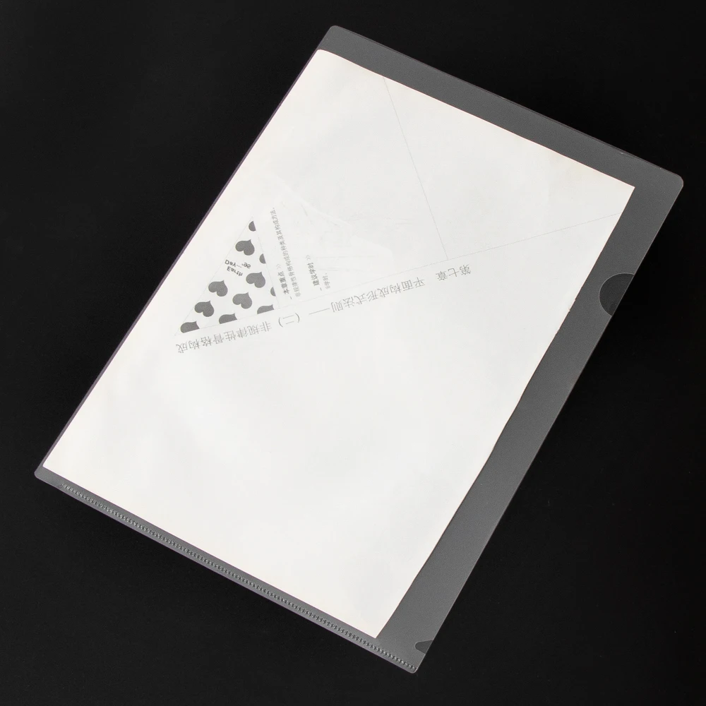 추가 두께 맞춤 인쇄 플라스틱 투명 문서 종이 홀더 파일 A4 사이즈 반투명 PP L자 파일 폴더| Alibaba.com