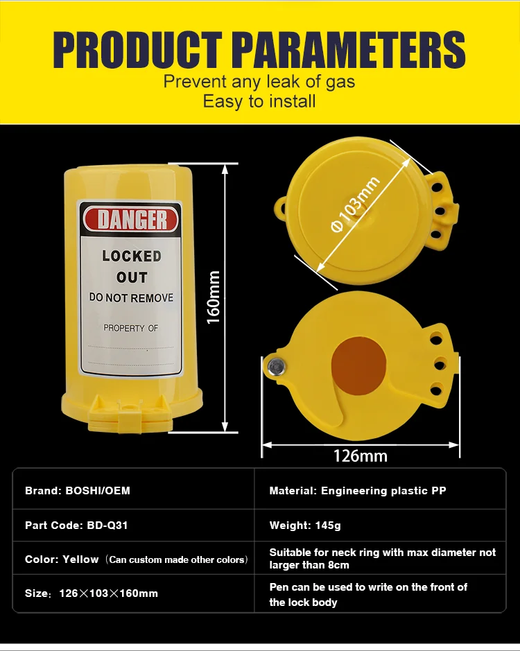 BOZZYS Gas Cylinder Lockout Device - Secure & Reliable