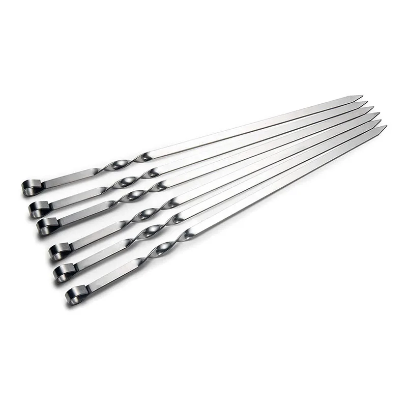 Metal Barbecue Bbq Strings Stainless Steel Reusable Shish Kebab Sticks ...
