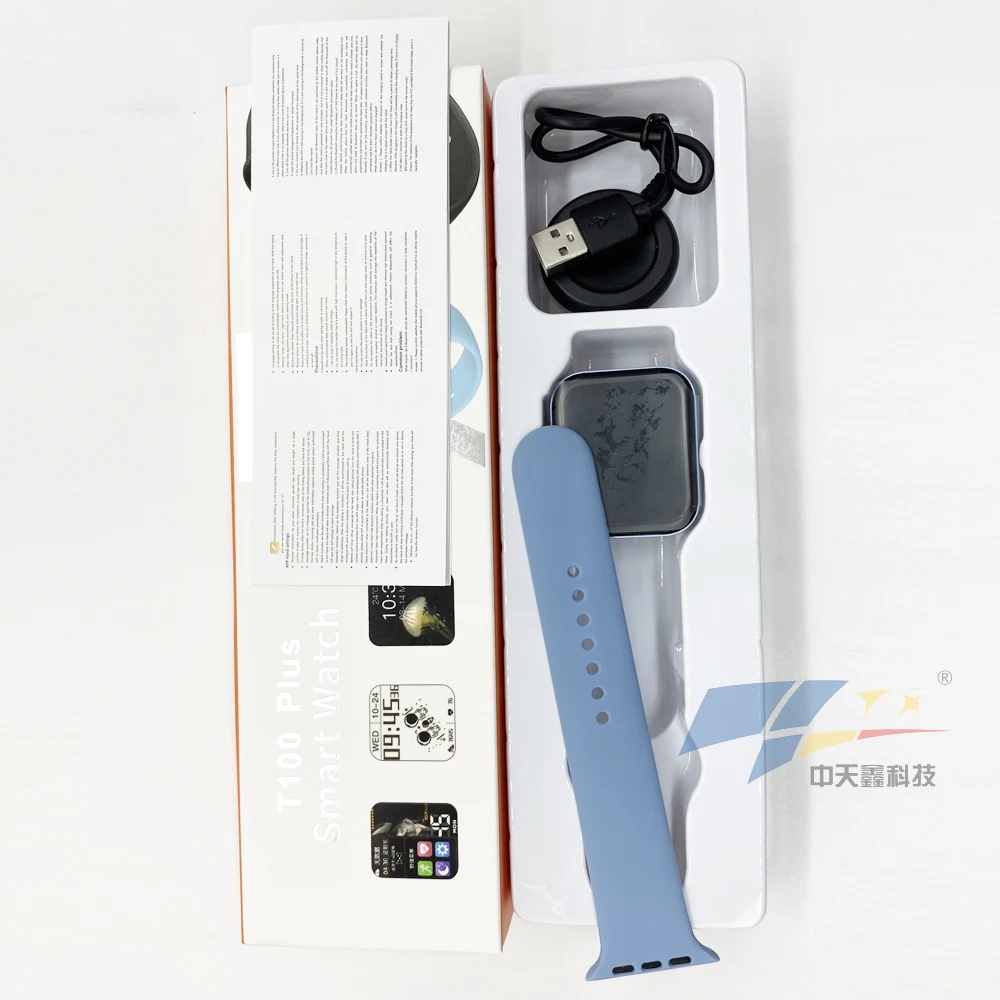 2024 Factory T100plus Smartwatch Android5.0 And Above Ios Music Sport ...
