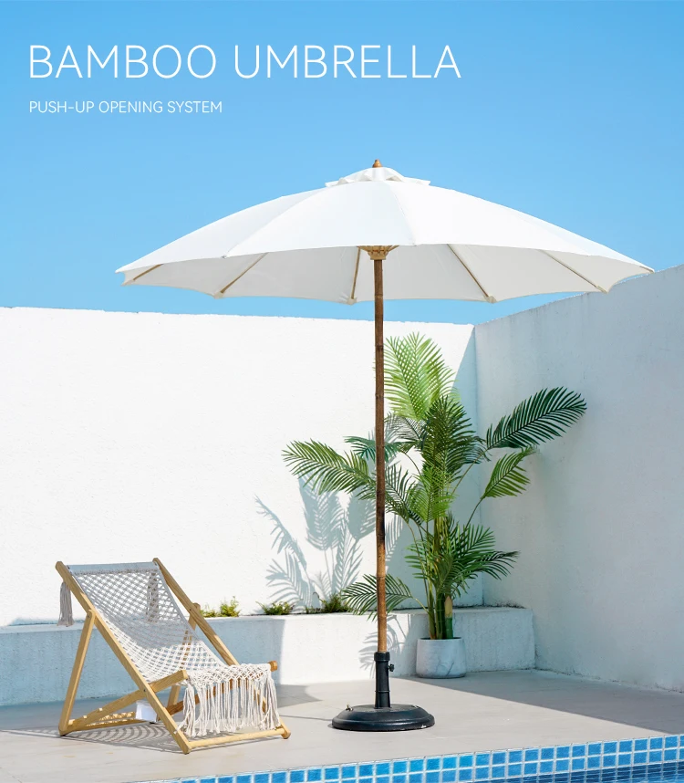 Factory Bamboo Sun Parasol Outdoor Bamboo Parasol Custom Outdoor ...