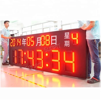 Professional Customized Large Outdoor Digital Clock With Waterproof ...