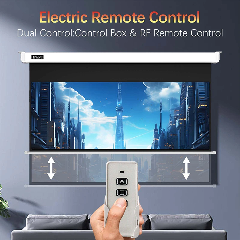 90 Inch Projector Screen - 4K HD Home Theater Experience