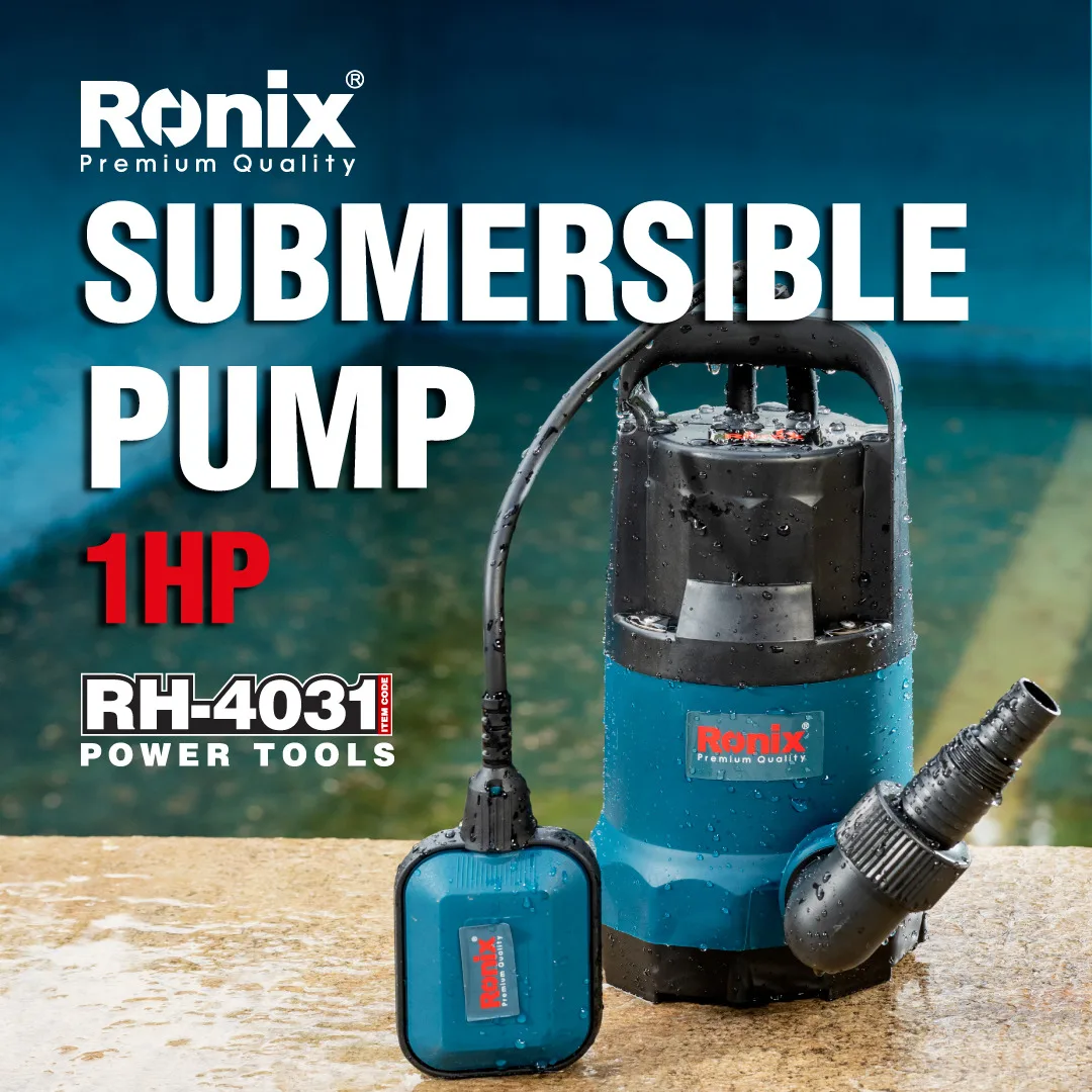 Ronix Rh-4031 1 Hp Pump With Flow For Water Removal Portable Water Pump ...